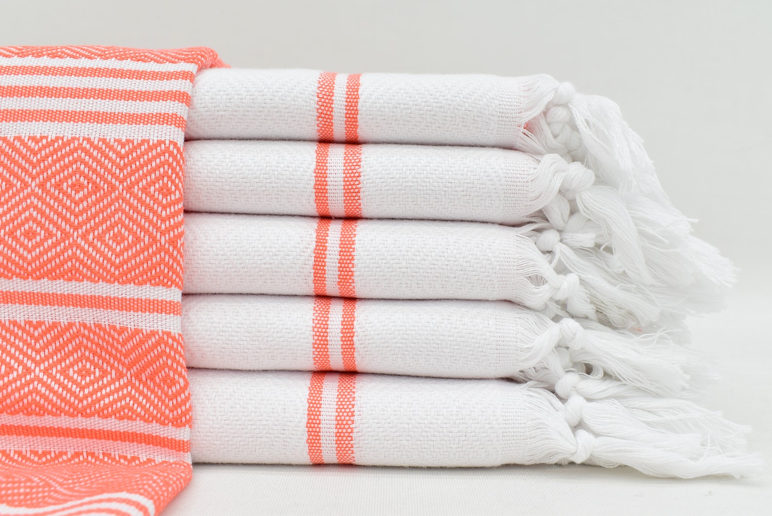 Orange Hand Towel Turkish Hand Towel 18x40 Head - Etsy