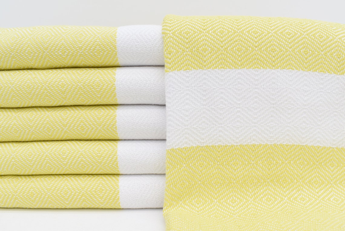 Turkish Bath TowelLight Yellow Towel 40x70 Wedding Towels | Etsy