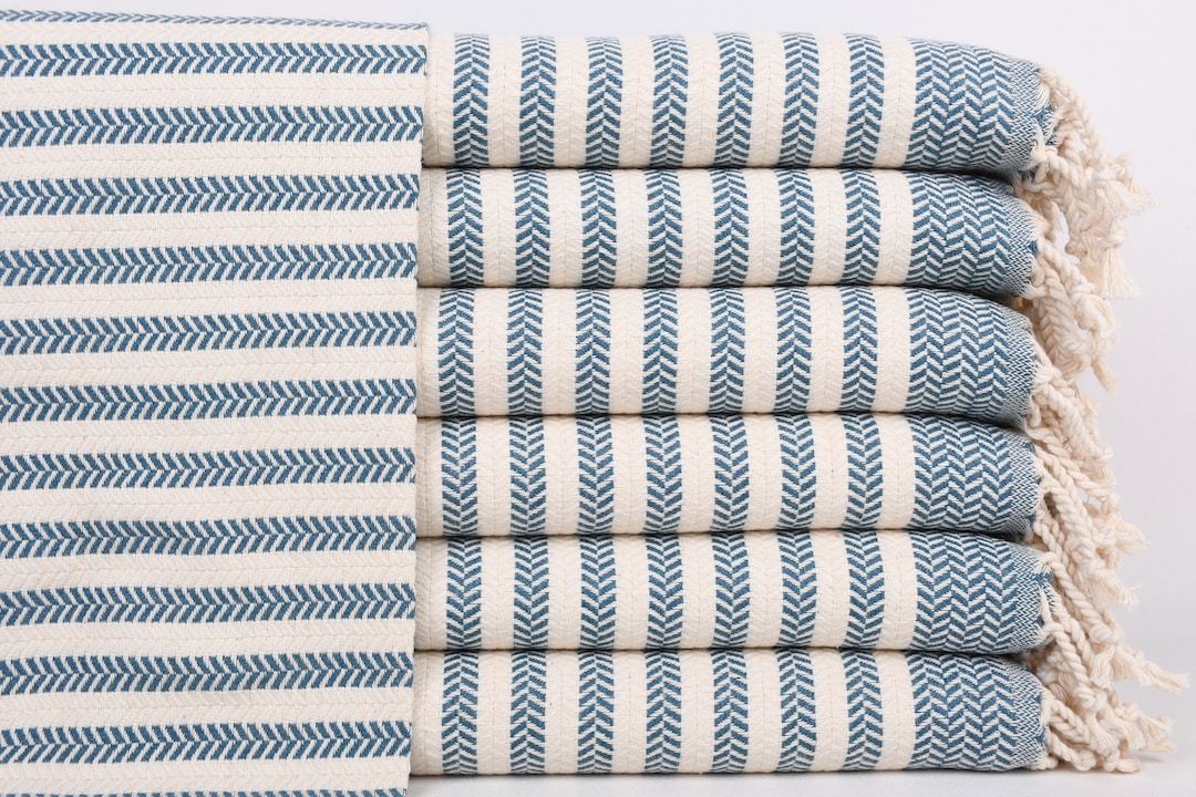 Personalized Towels, Wedding Gift Towels, Petrol Blue Napkin, Chevron ...