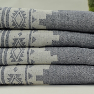 Kilim Throw Turkish Kilim Patterned Throw Large Blanket 85x96 Cotton ...