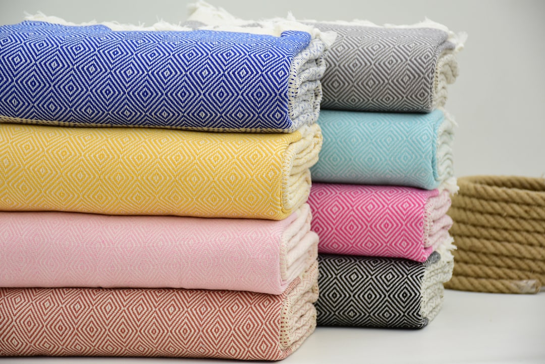 Turkish Blanket,blanket,throw, Sax Blue,yellow,pink,taba,gray,mint ...