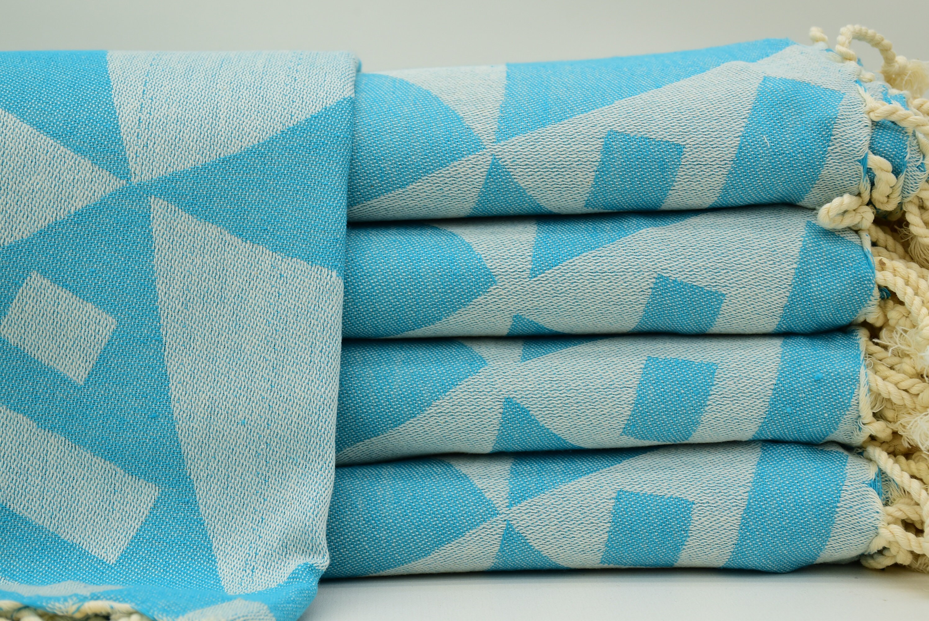 Turquoise Colors Unique Towel Shawl Table Cover Turkish Scarf Large ...