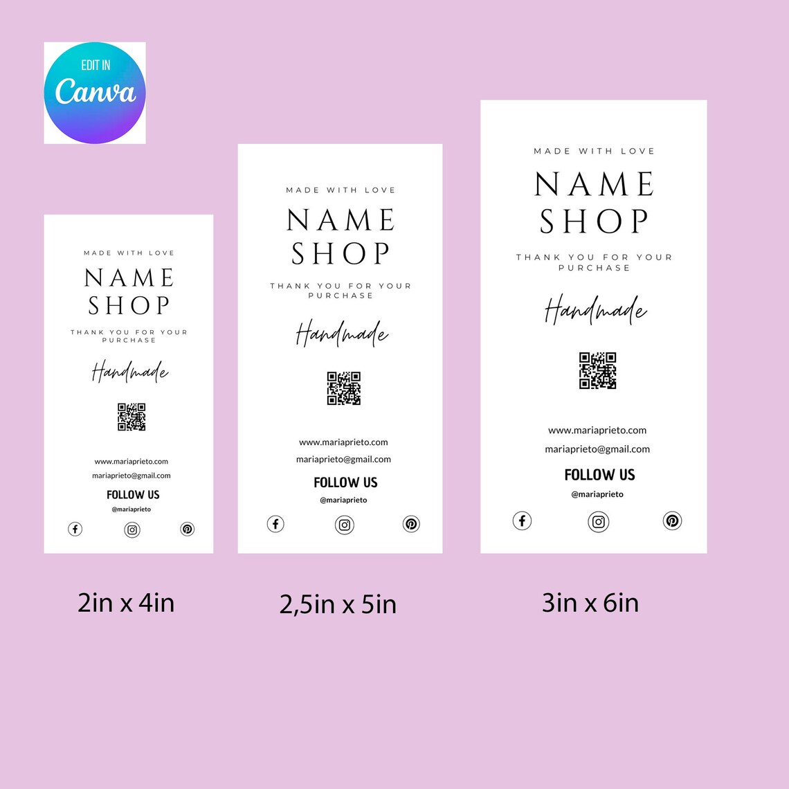 Editable Box Label Template/ Branded Packaging Labels Stickers ...