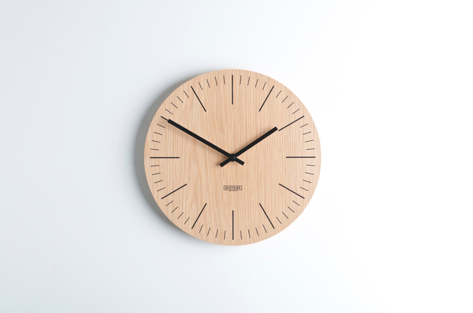 Wooden Wall Clock - Modern Minimal Design - Home Decor - Natural Wood ...