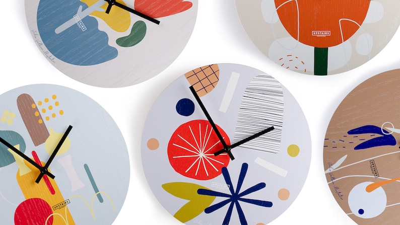 Wooden Clock - Silent Movement - Modern Minimal Design - Home Decor ...