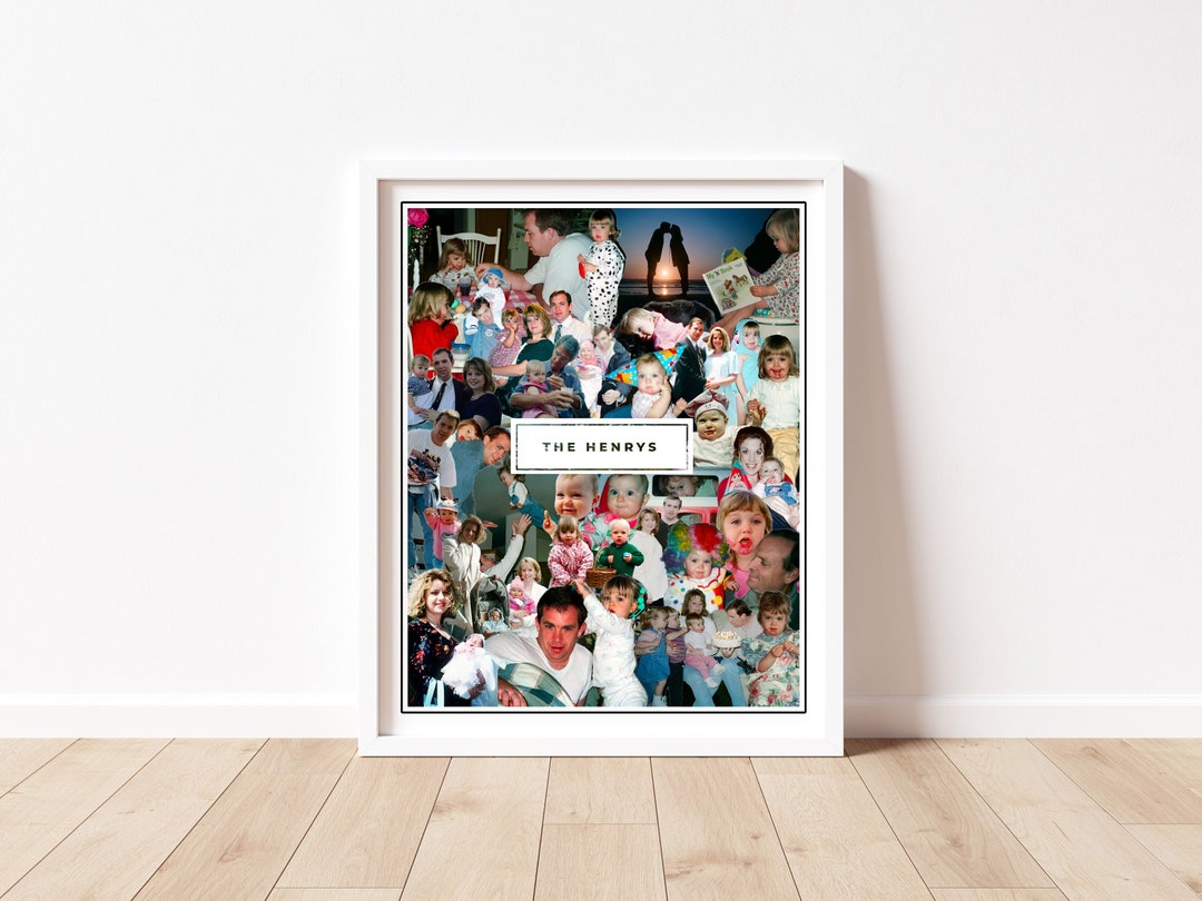 Family Photo Collage Art Digital Family Collage Wall Art Wedding ...