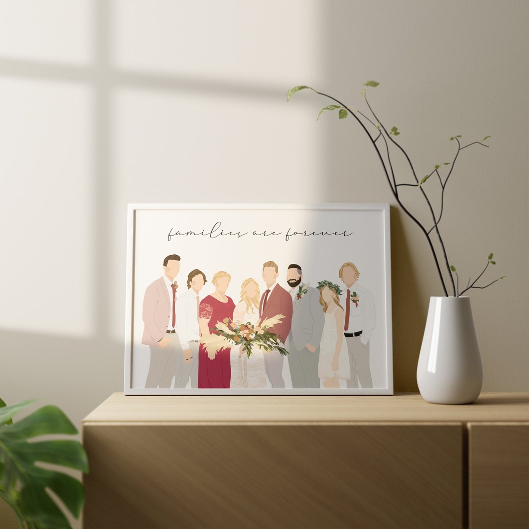 Faceless Family Portrait - Single Photo | Custom Family Portrait ...