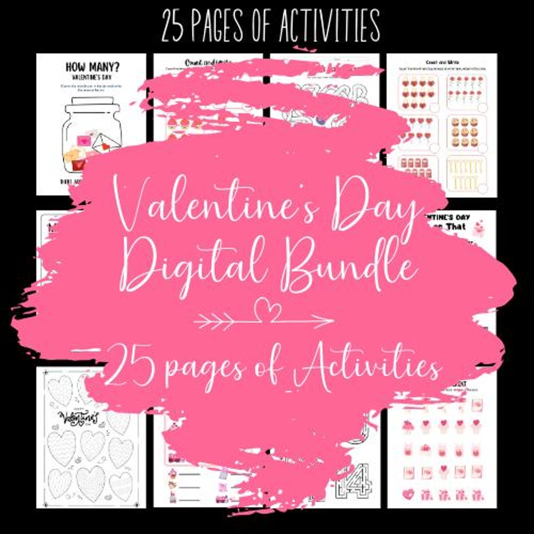 Valentine's Day Activity Bundle - Digital Product - Instant Download ...