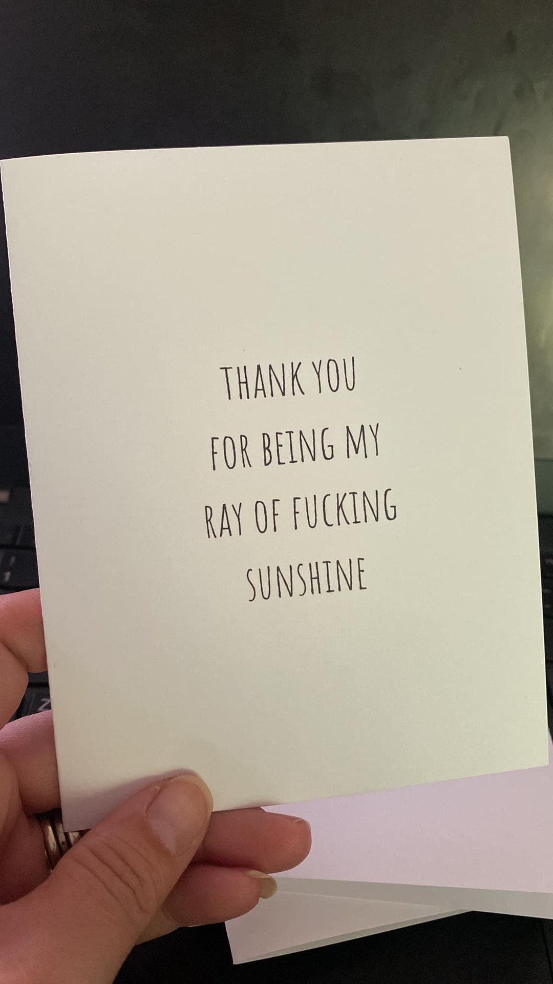 Greeting Cards, Thank You Cards, Thanks for Being My Ray of F*cking ...