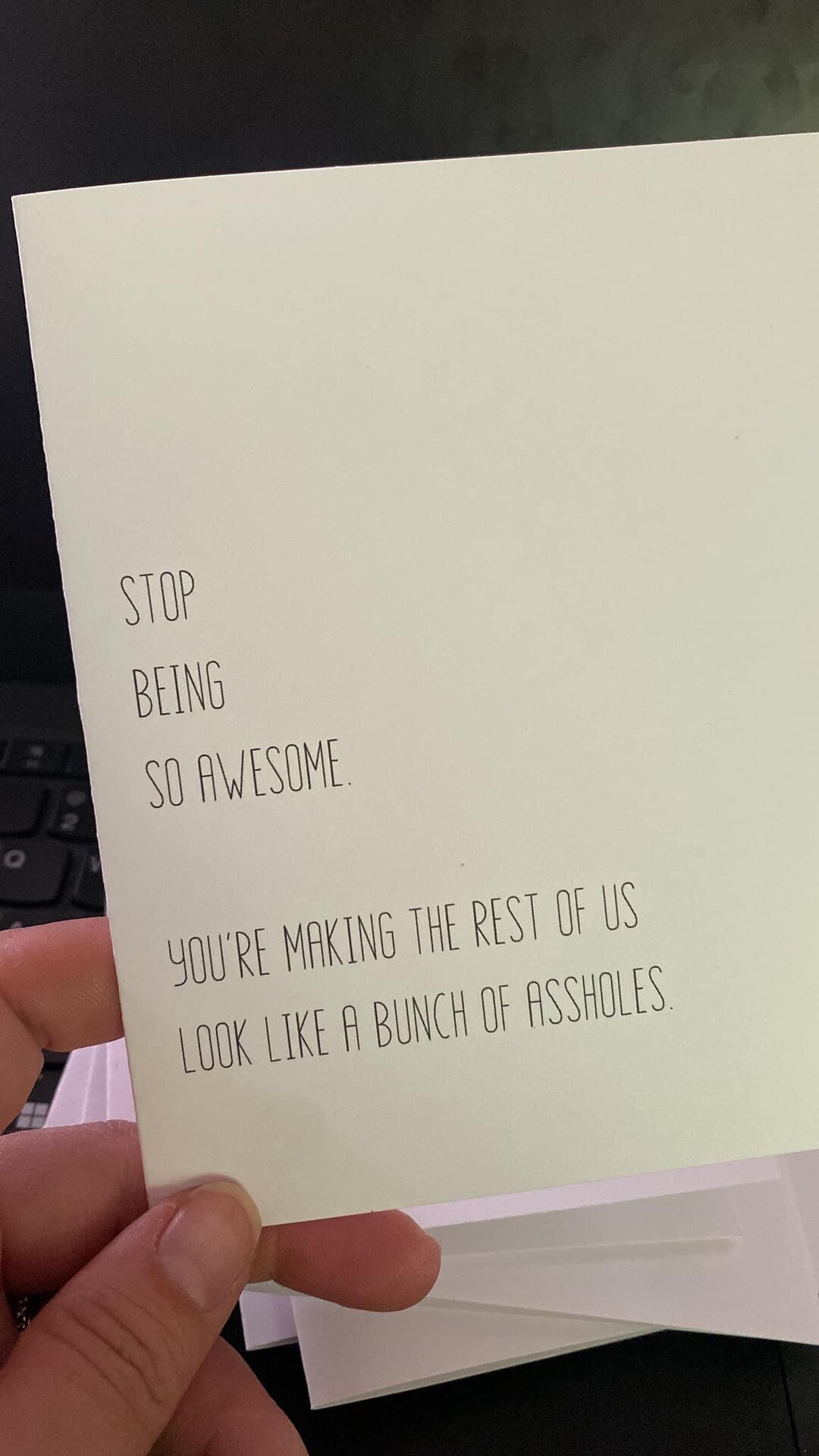 Greeting Cards, Thank You Cards, Stop Being so Awesome, Bad A** CARDS ...