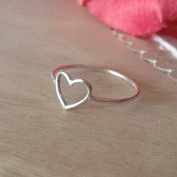 Open Heart Ring - Etsy