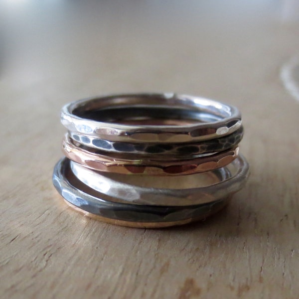 Mixed Metal Ring - Etsy