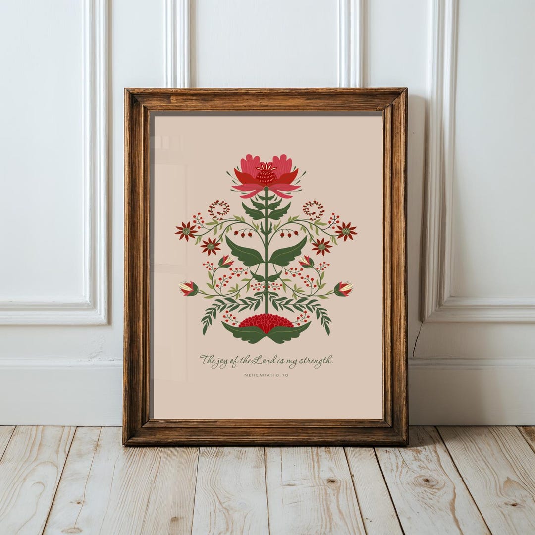 The Joy of the Lord is My Strength - Nehemiah 8:10 - Unframed Christian ...
