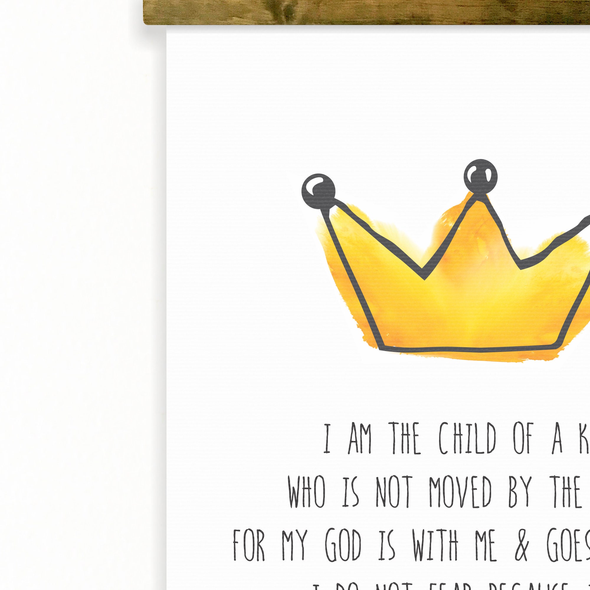 I Am the Child OF A KING Bible Verse Hanging Canvas Sign | Etsy