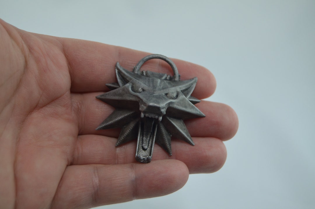The Witcher Wolf Medallion 3D Printed and Painted for Cosplay as ...