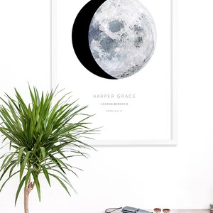 Custom Moon Phase Print, Birthday Gift, Christmas Gift, Moon Print ...