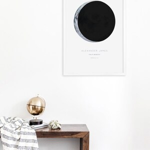 Custom Moon Phase Print, Birthday Gift, Christmas Gift, Moon Print ...