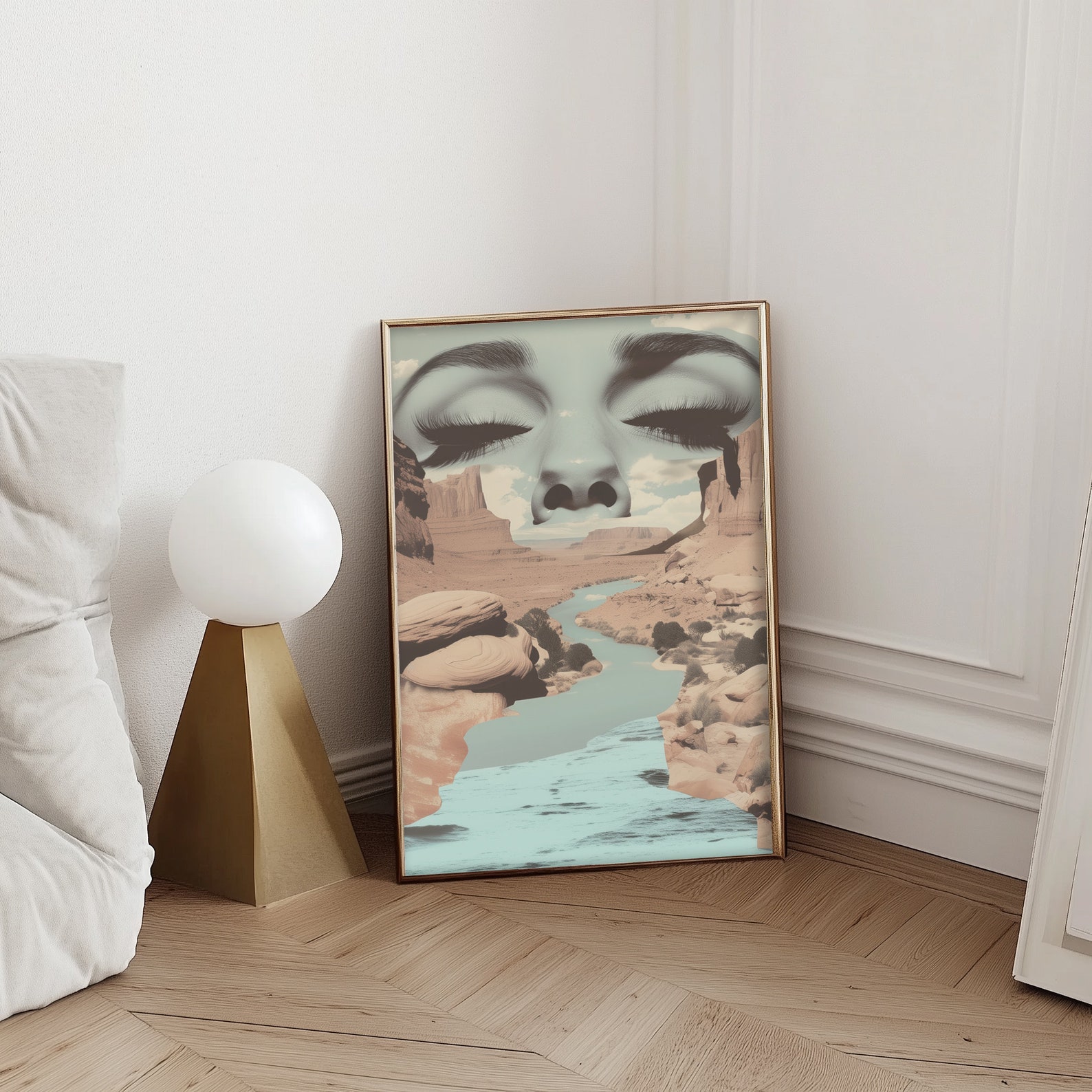 Surreal Desert Collage Print: Feminine Southwestern Landscape Art - Etsy