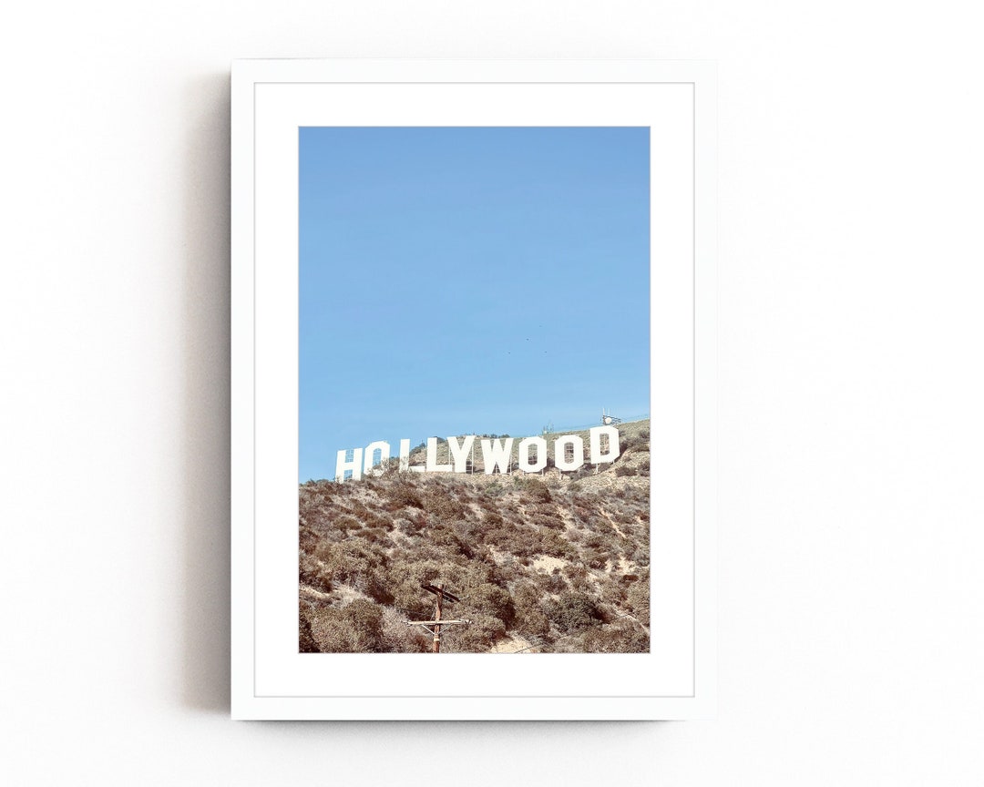 HOLLYWOOD Sign Print, Large Wall Art, Los Angeles Photo Print ...