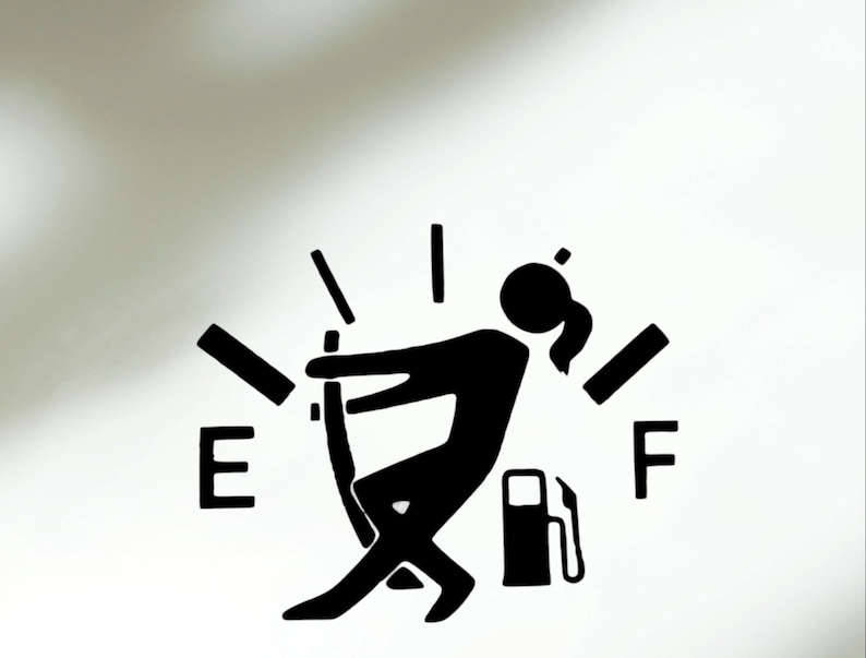 Almost Empty Gas Gauge Decal - Etsy