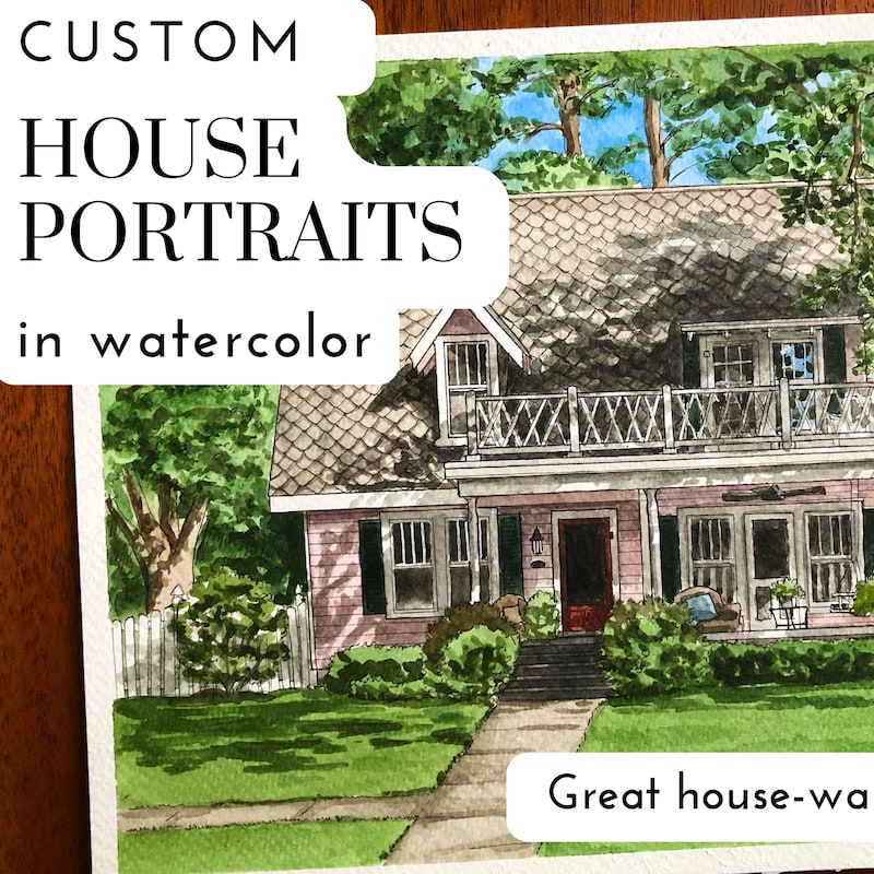 Drawing House Commission - Etsy