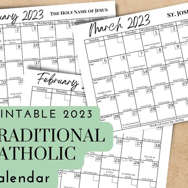 Liturgical Calendar - Etsy