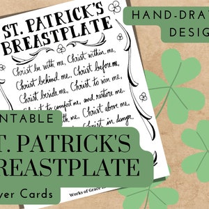 Printable St. Patrick's Breastplate Prayer Cards (PDF Download) - Etsy
