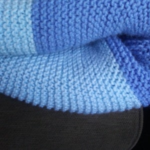 Pretty Periwinkle and Light Blue Handmade Knit Afghan Couch | Etsy