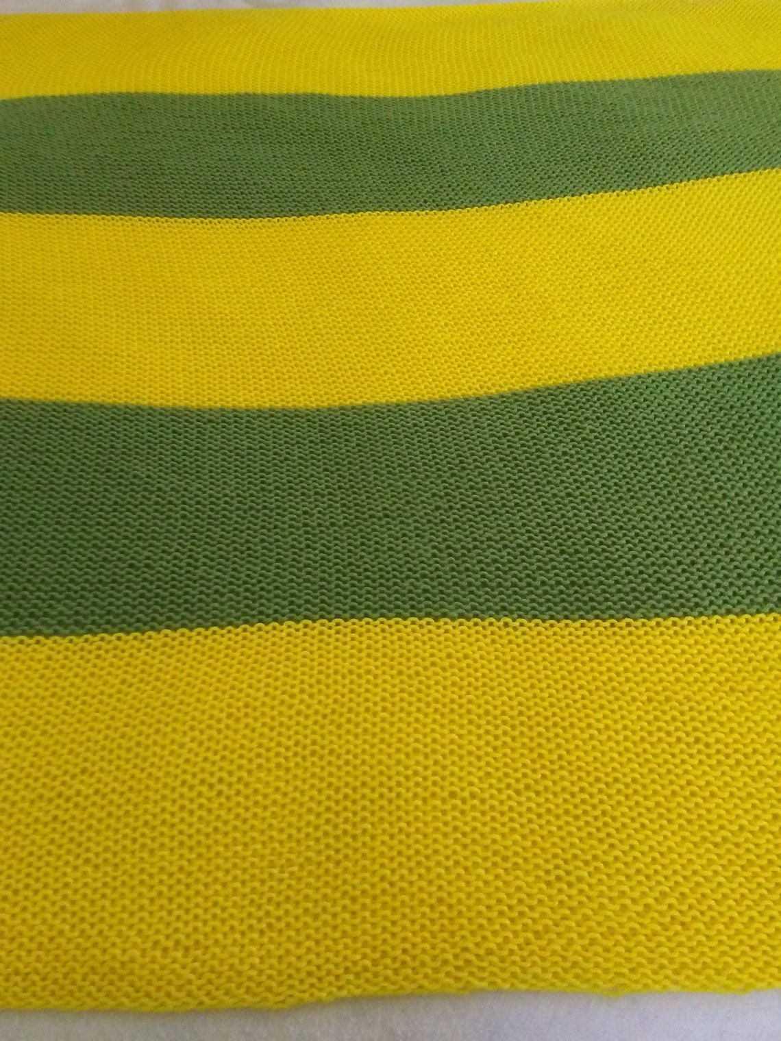 Tea Leaf Green and Bright Yellow Throw, Afghan, Blanket, Couch Throw ...