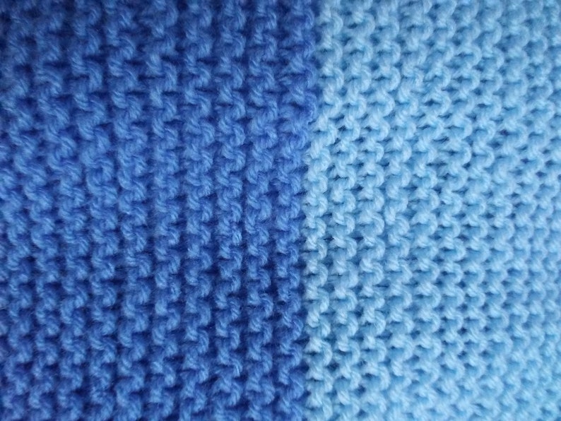 Pretty Periwinkle and Light Blue Handmade Knit Afghan Couch | Etsy