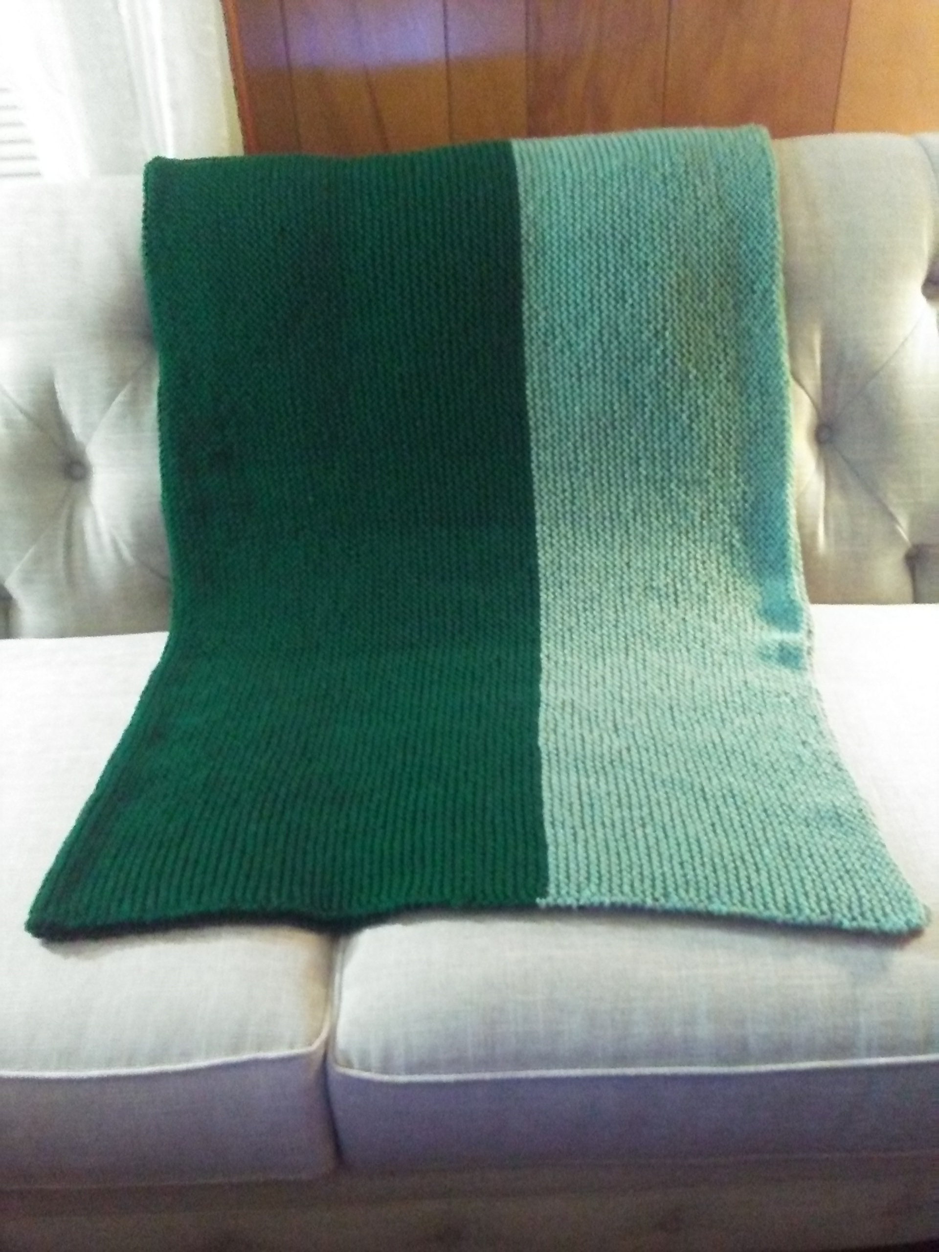Christmas Gift Idea! Hunter Green, Light Sage Afghan, Blanket, Throw # ...