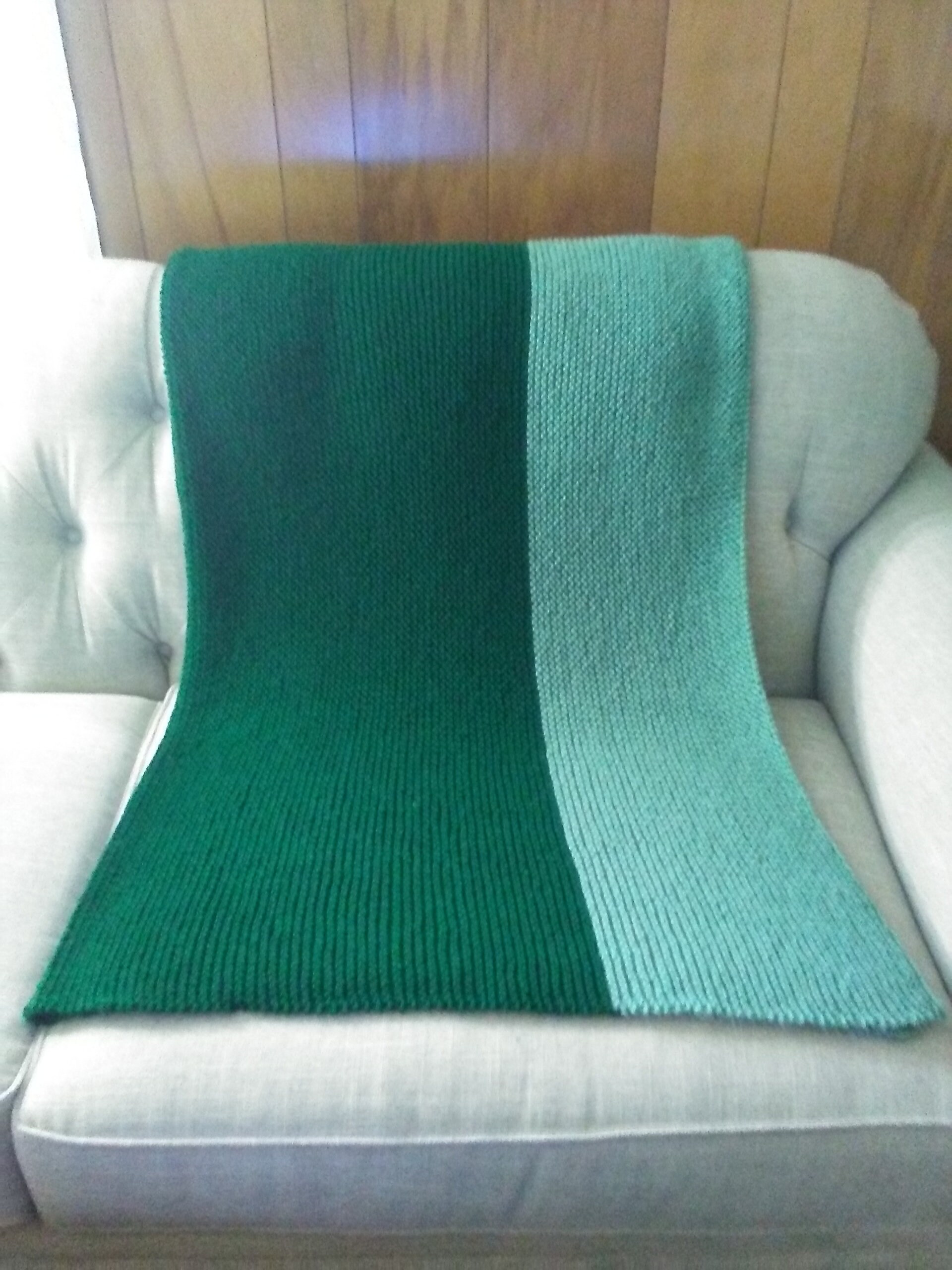 Christmas Gift Idea! Hunter Green, Light Sage Afghan, Blanket, Throw # ...