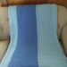 Pretty Periwinkle and Light Blue Handmade Knit Afghan Couch Throw ...