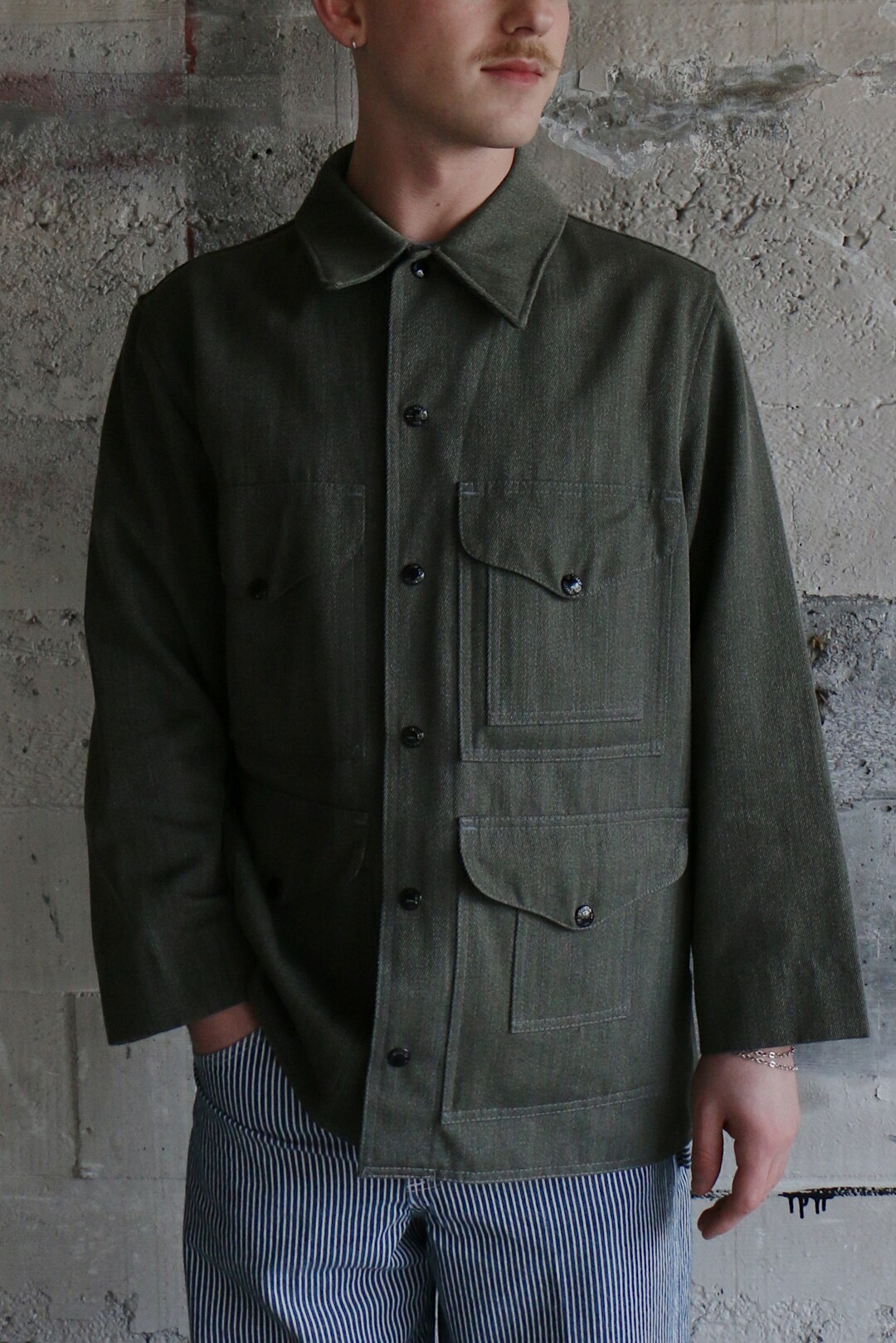Vintage Filson Seattle Co. Wool Whipcord Mackinaw Cruiser Jacket 1980's ...