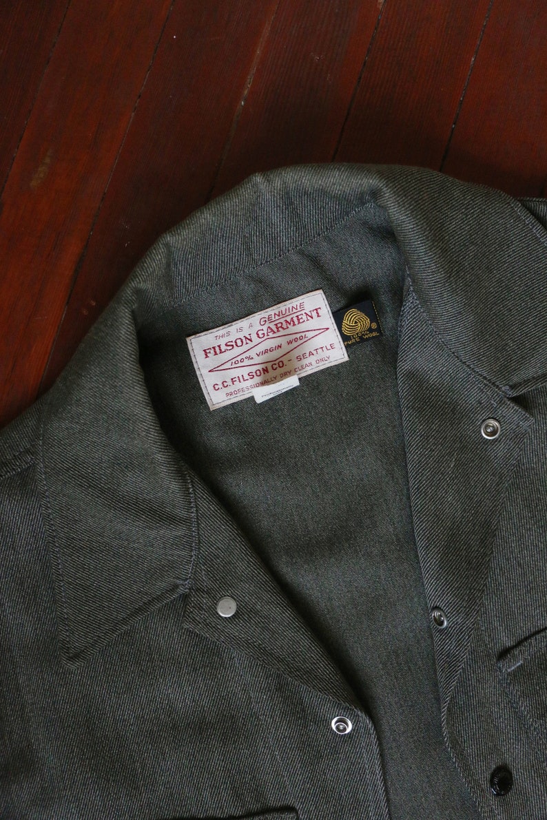 Vintage Filson Seattle Co. Wool Whipcord Mackinaw Cruiser - Etsy