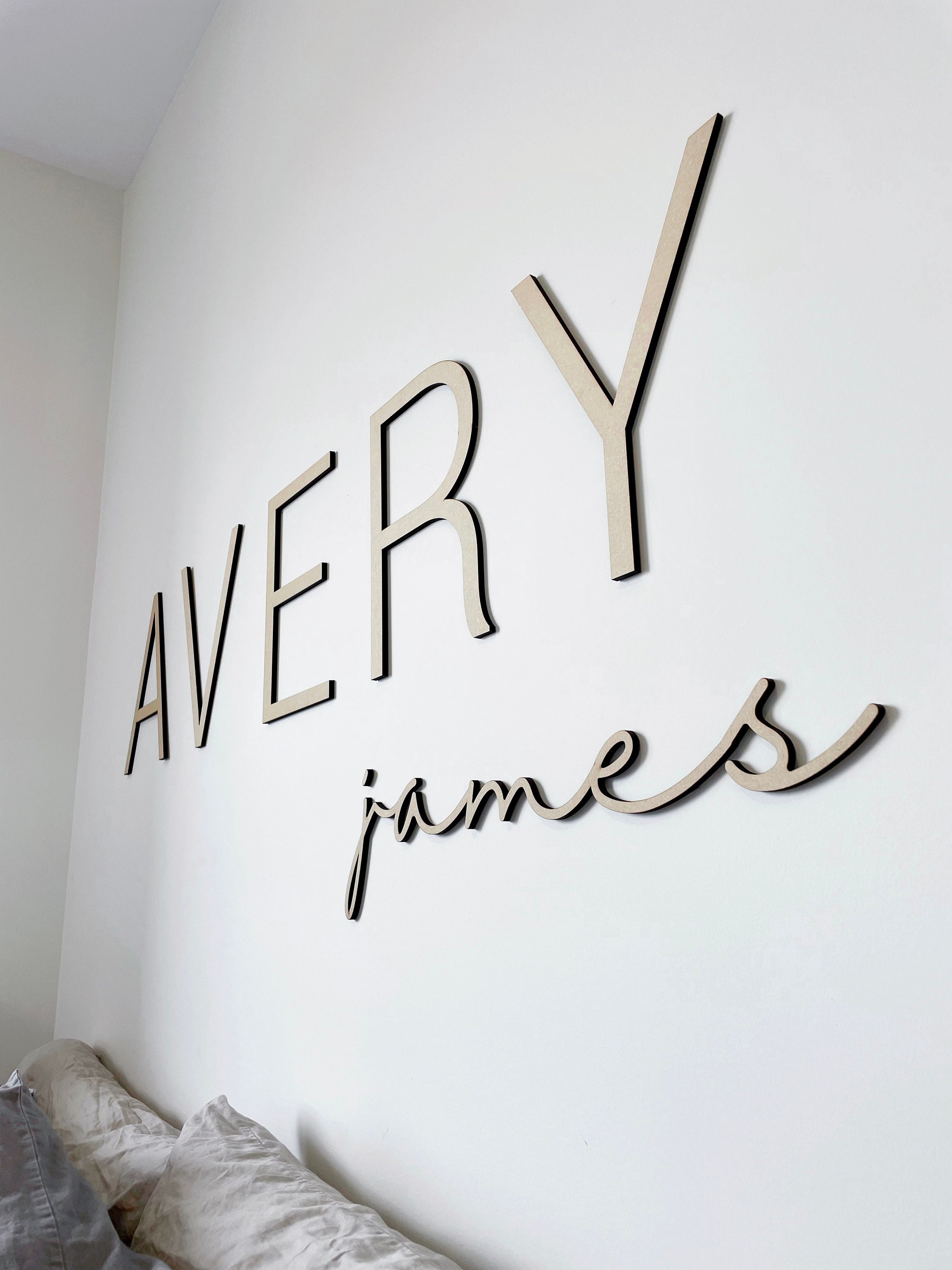 Double Baby Name Sign Nursery Decor Nursery Name Sign | Etsy