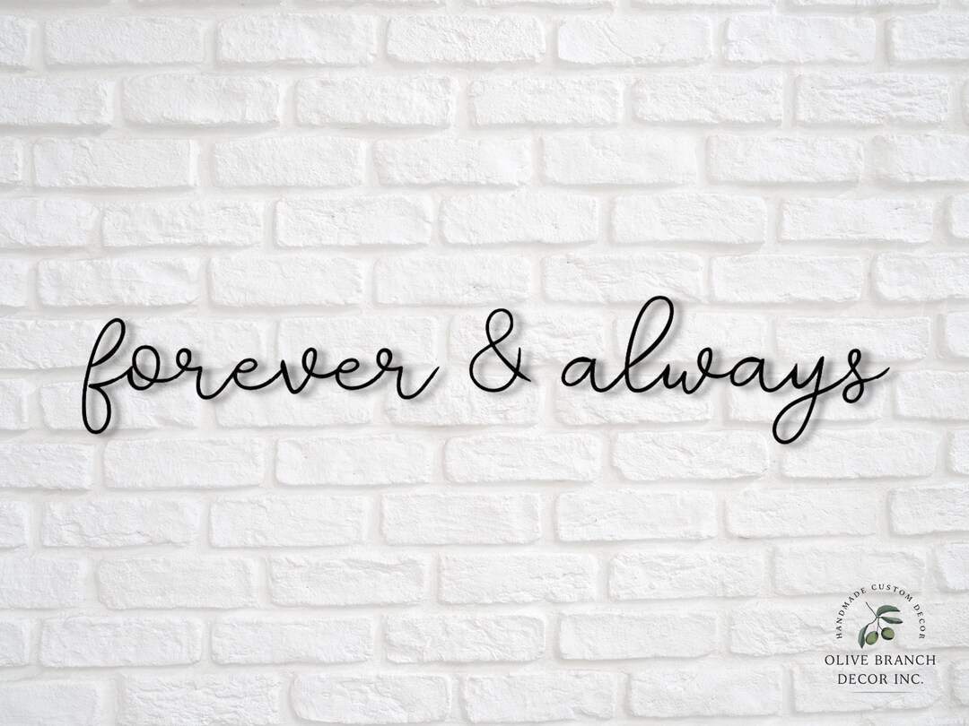 Forever and Always Sign - Forever and Always Wall Sign - Above Bed Sign ...