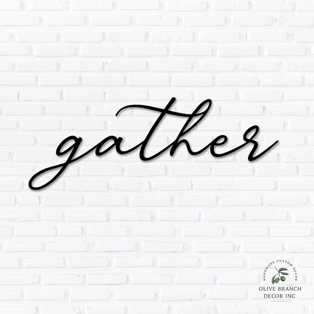 Gather Sign - Gather Wall Sign - Gather Cutout - Gather Sign for Wall ...