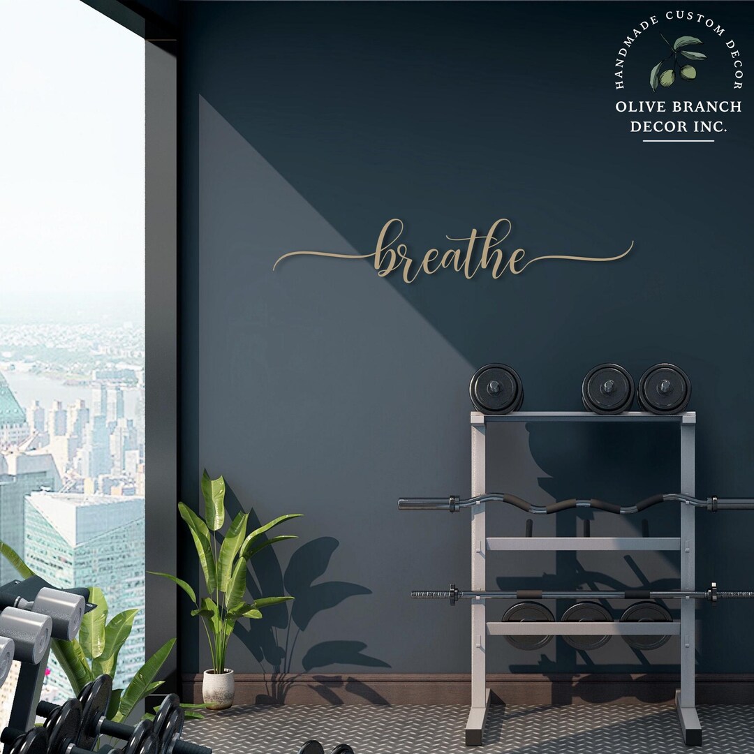 Breathe Sign - Breathe Wall Sign - Breathe Cutout - Breathe Sign for ...