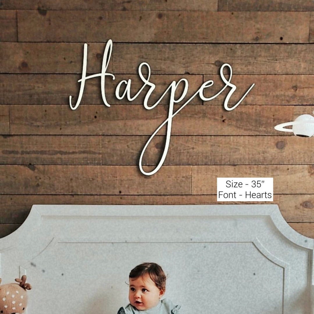 Baby Name Cutout - Nursery Decor - Large Custom Name Cutout - Above ...