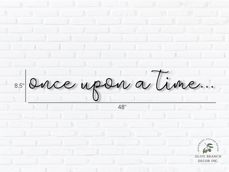 Once Upon a Time Sign Once Upon a Time Wall Sign Kids - Etsy