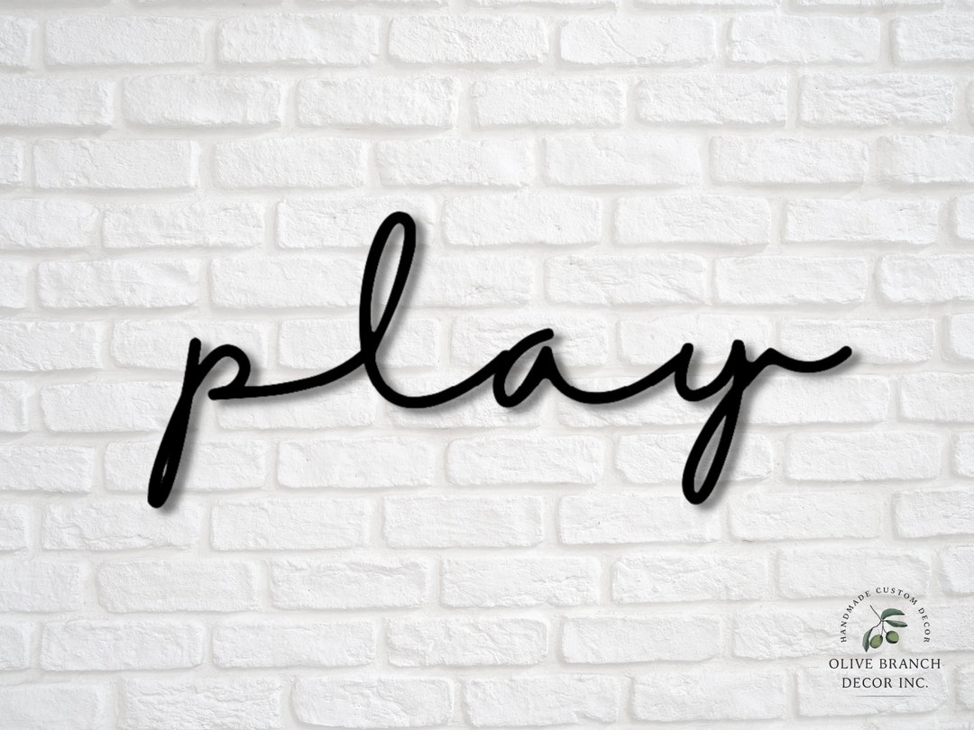 Play Sign Play Wall Sign Playroom Sign Sign for Playroom Play Cutout ...