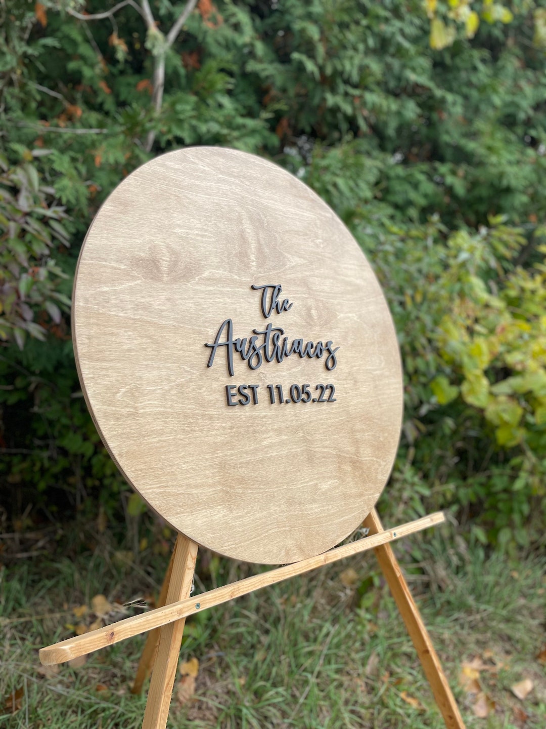 3D Wedding Guestbook - Wedding Signing Board - Round Wedding Guestbook ...