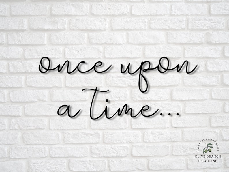 Once Upon a Time Sign Once Upon a Time Wall Sign Kids - Etsy