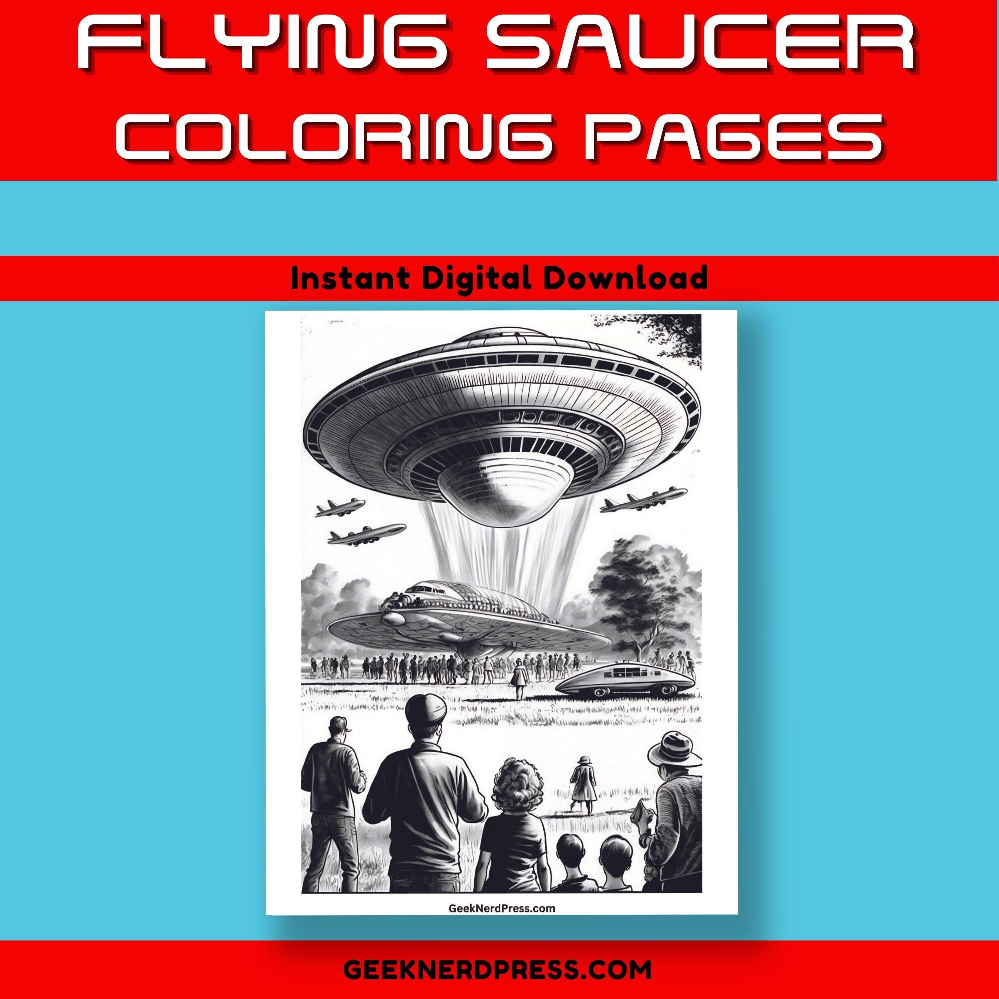 Flying Saucer Coloring Pages