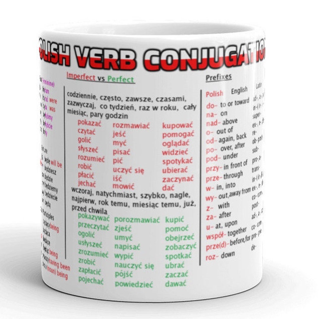 Polish Verb Conjugations Mug - Etsy