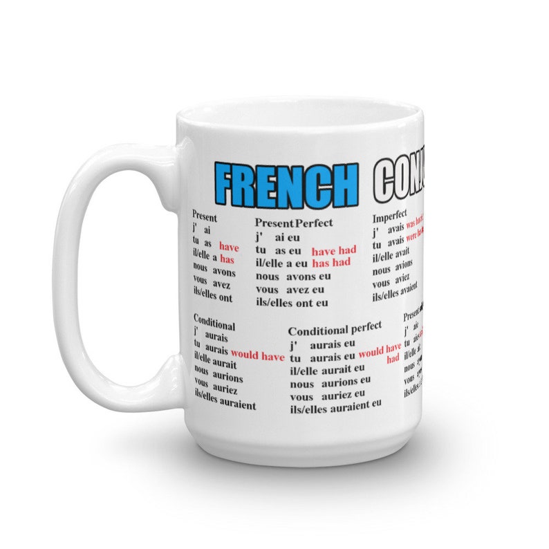French Avoir Conjugation Mug - Etsy