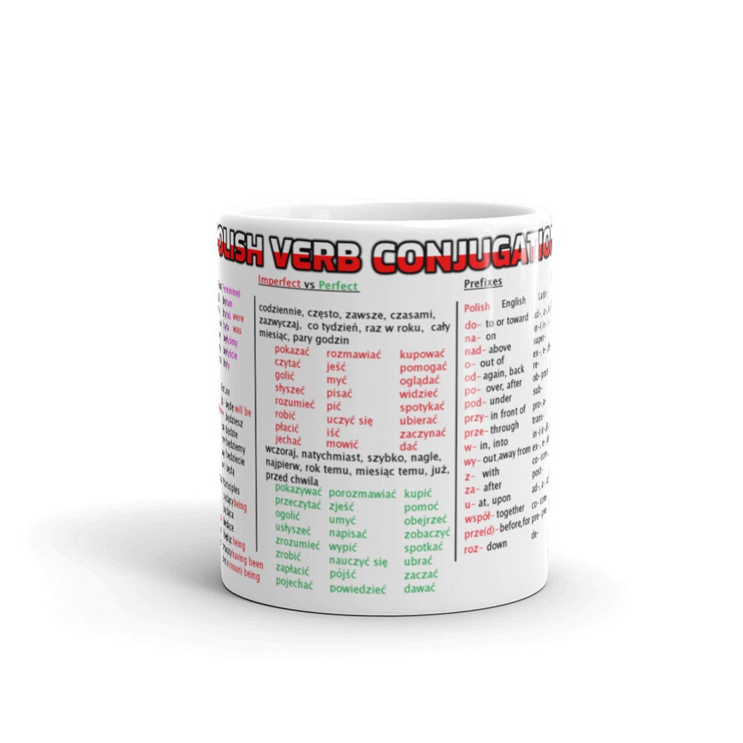 Polish Verb Conjugations Mug - Etsy