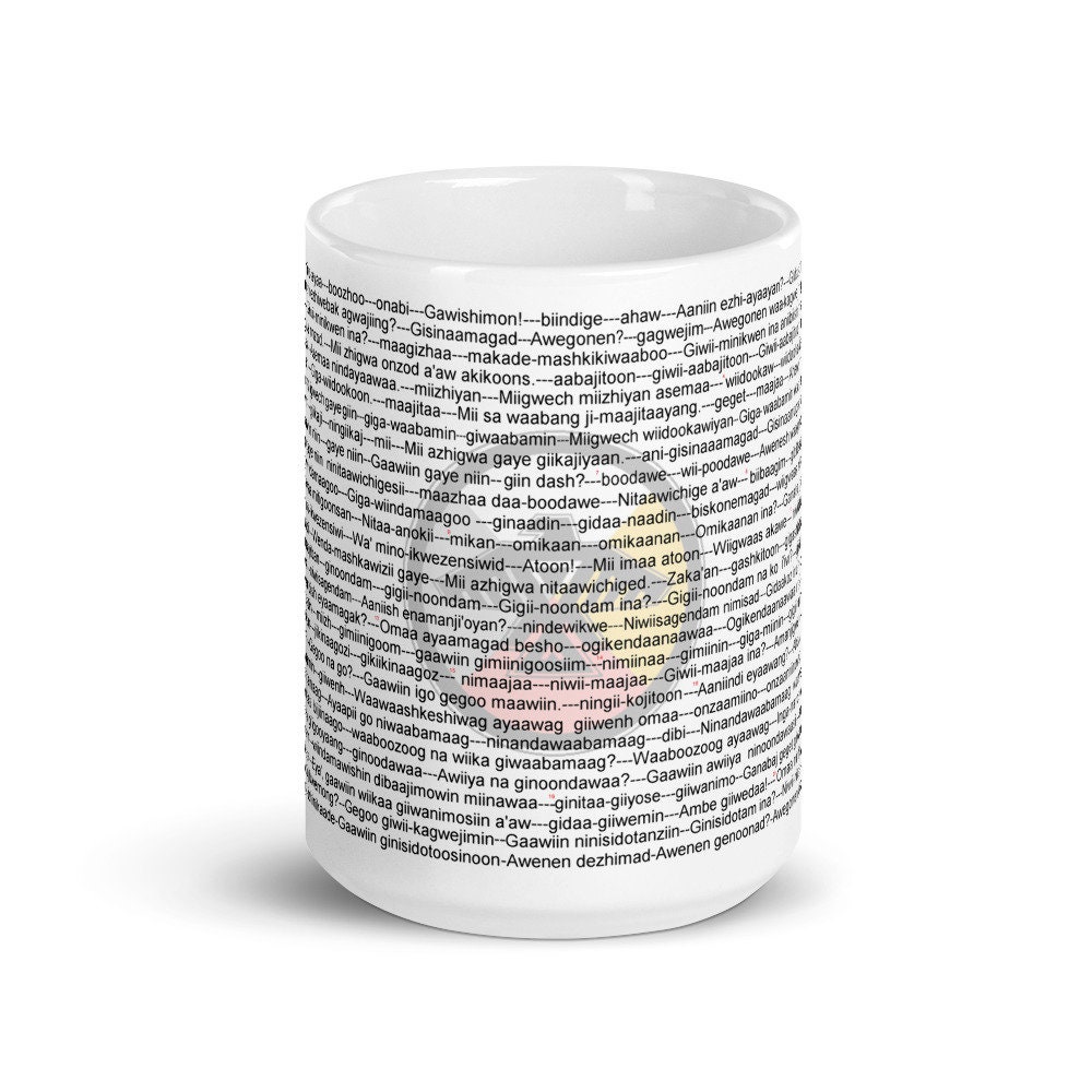 Ojibwe Ojibway Anishinaabemowin Phrases Mug With Mp3 Companion - Etsy