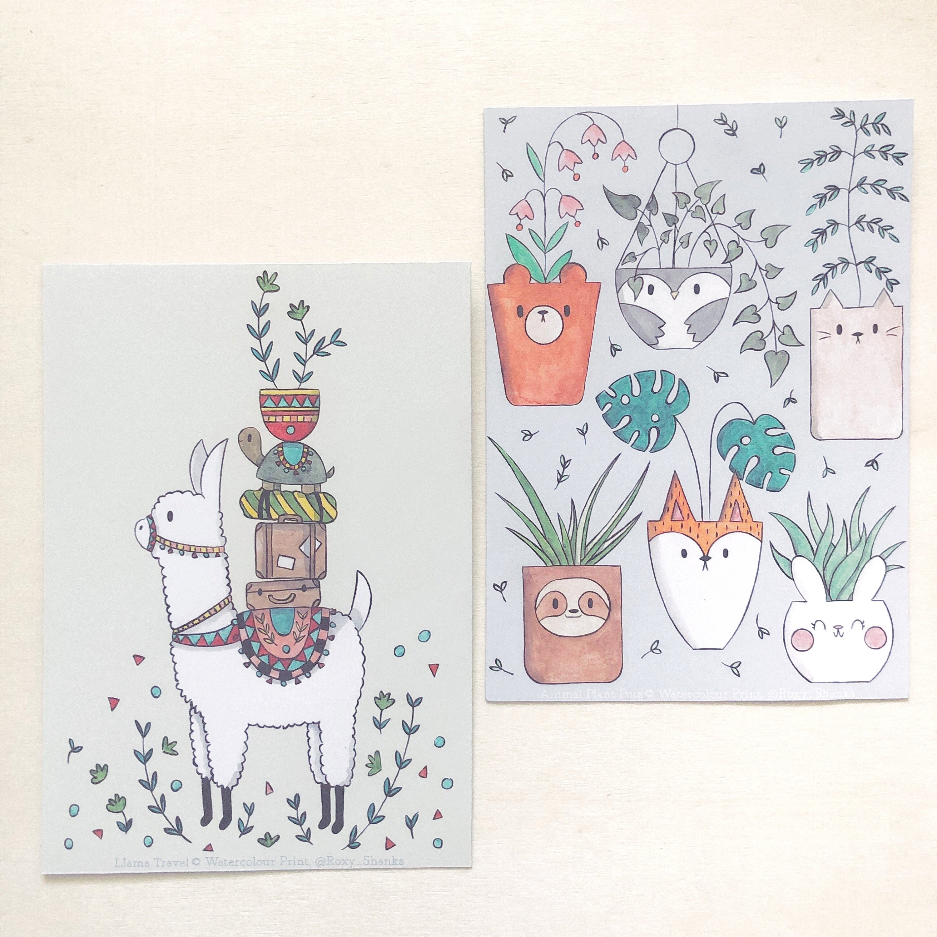 A6 Geeky Cute Prints ALL PRINTS Llama Sloth Plants Pokemon - Etsy